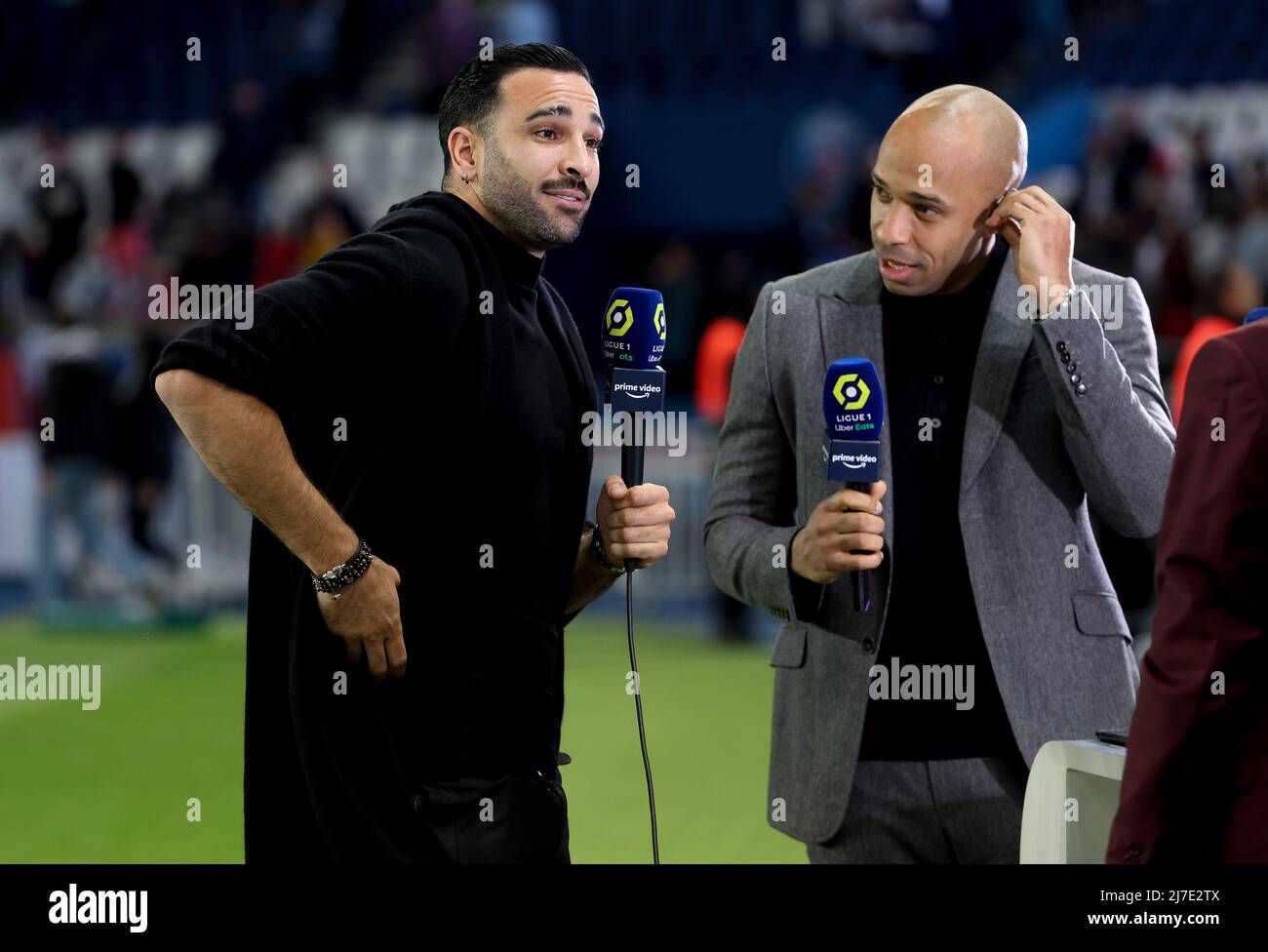 Paris, France, 08/05/2022, Injured Adil Rami of Troyes, Thierry Henry ...