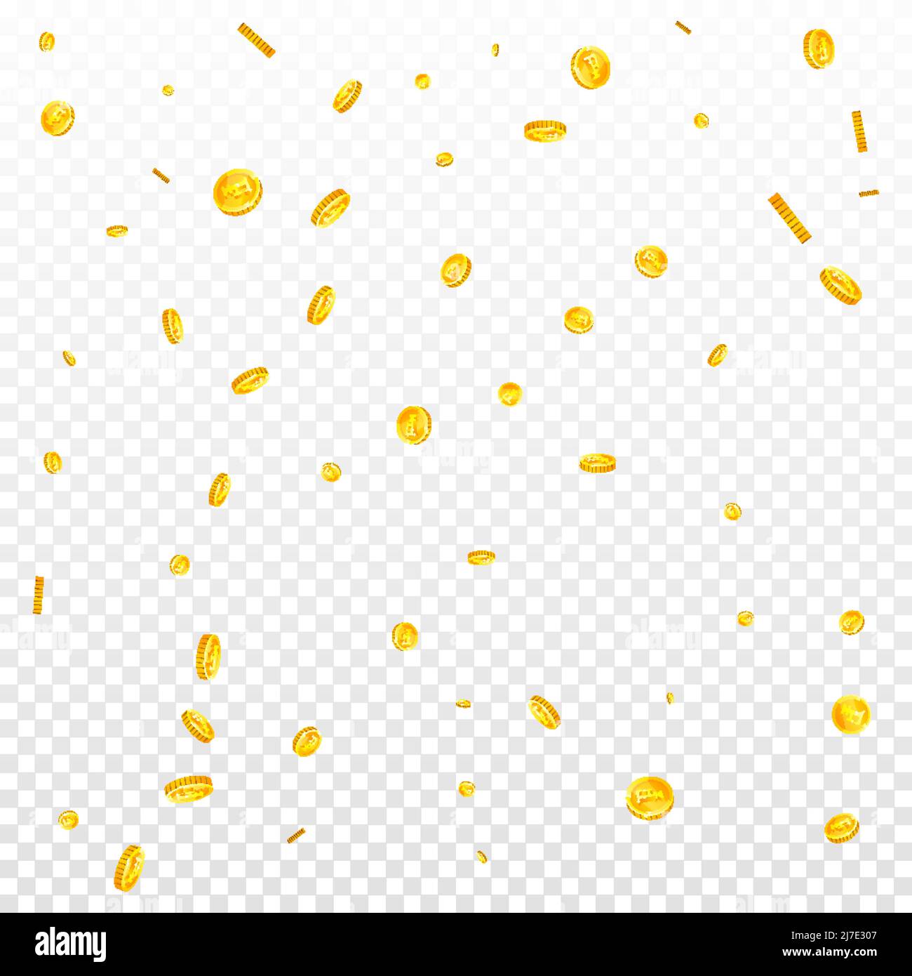 Swiss franc coins falling. Dramatic scattered CHF coins. Switzerland ...