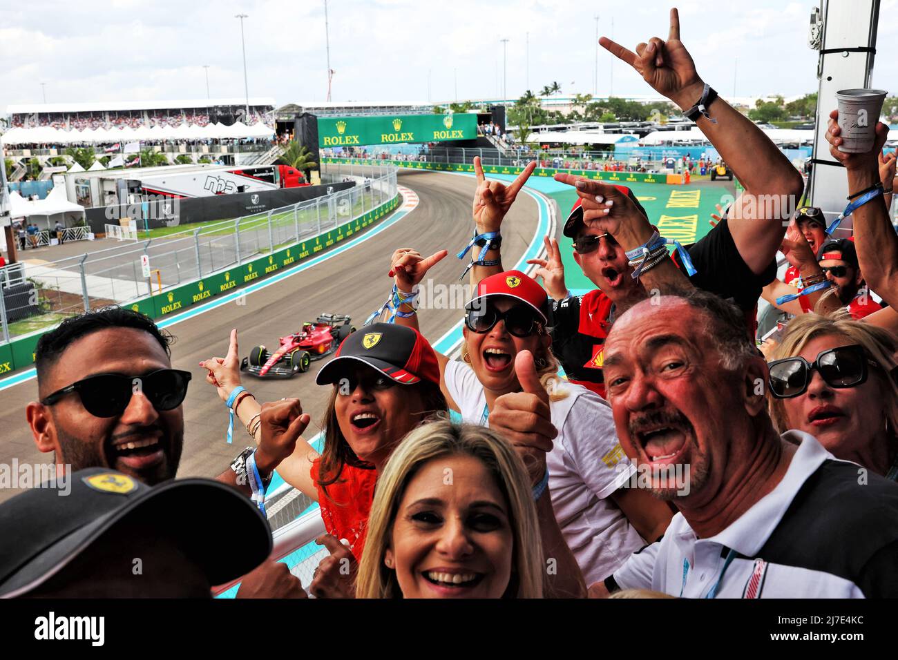 Miami, Florida, 08/05/2022, Ferrari fans and Carlos Sainz Jr (ESP ...