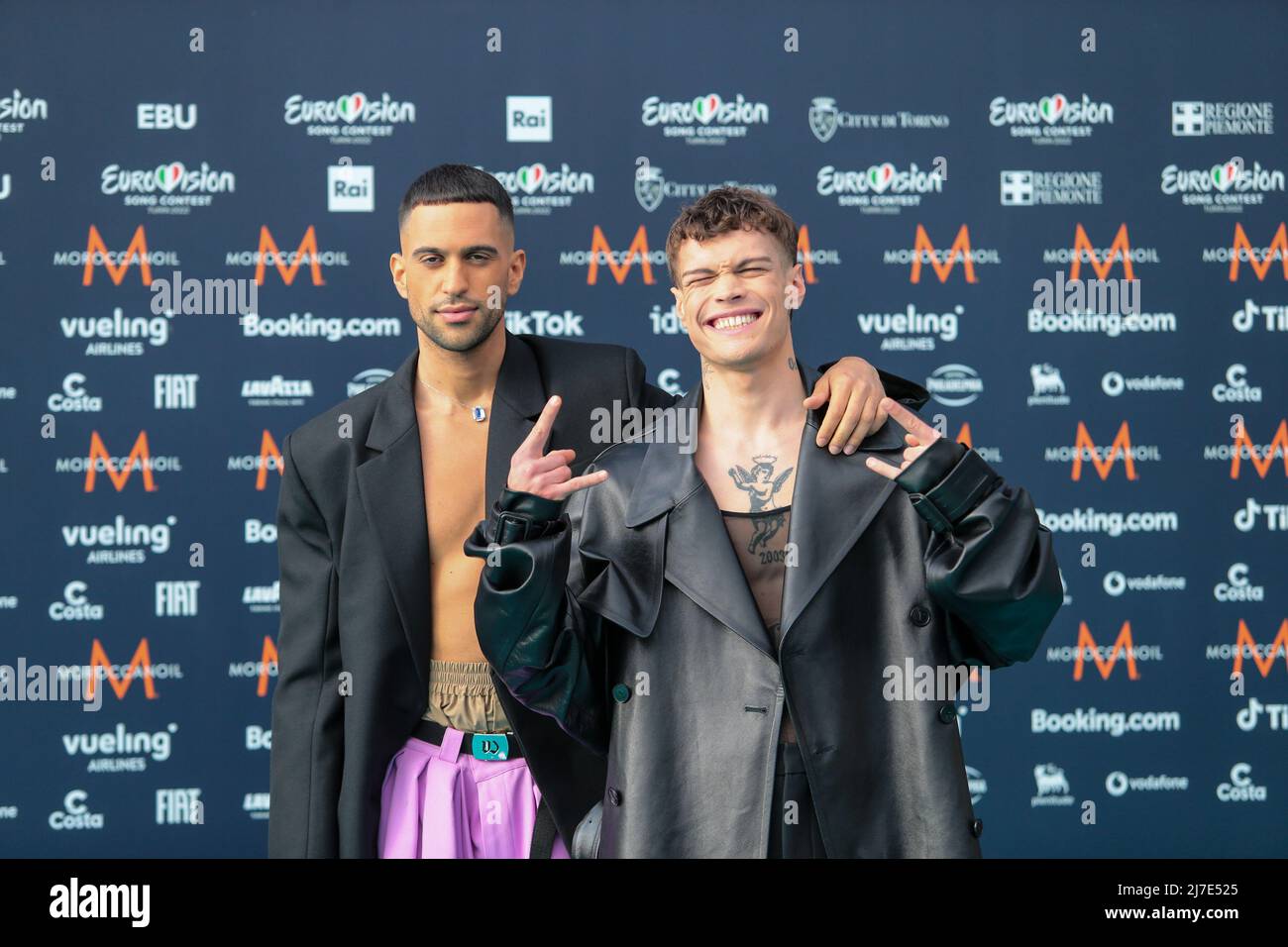Mahmood & Blanco (Brividi) Italy during the Turquoise carpet opening ...