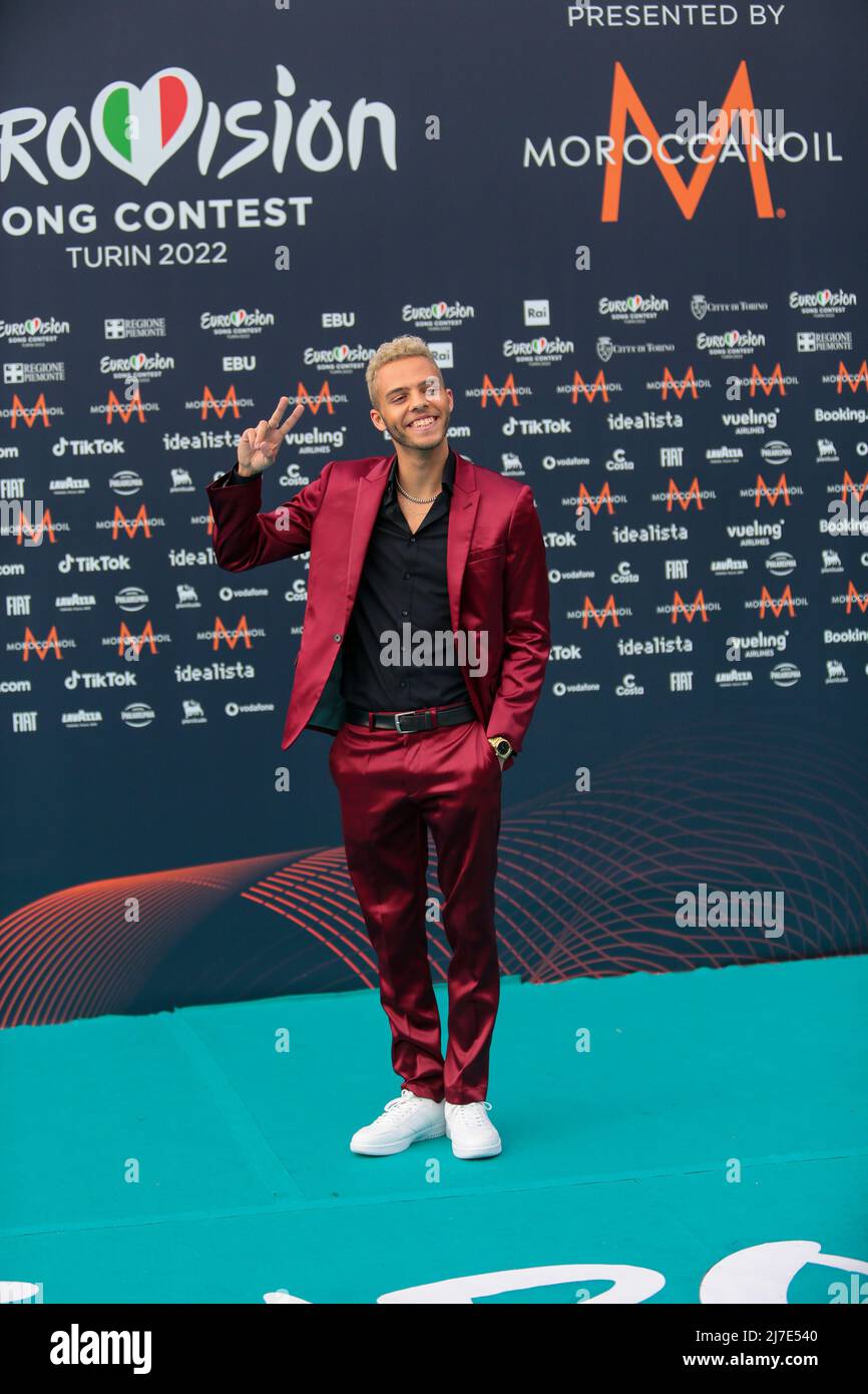 Malik Harris (Rockstar) Germany during the Turquoise carpet opening ...