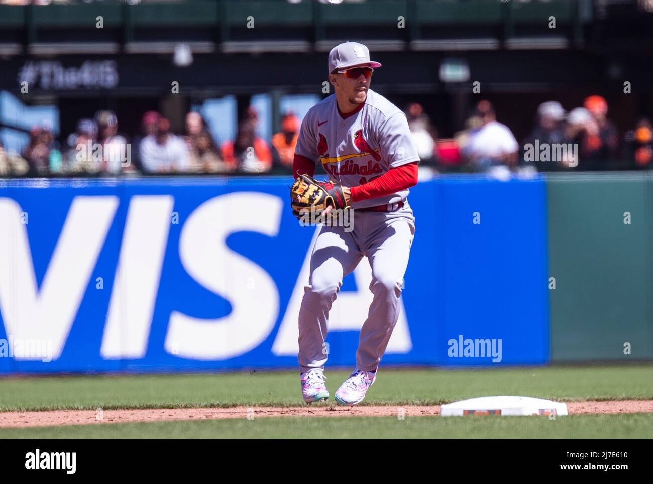 San Francisco CA, U.S.A. May 08 2022, St. Louis shortstop Paul DeJong ...
