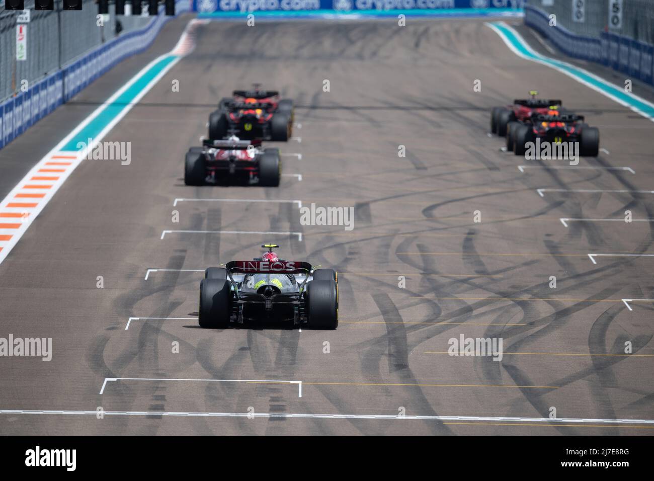 Miami Grand Prix, Sunday 8th May 2022. Lewis Hamilton (GBR) Mercedes ...
