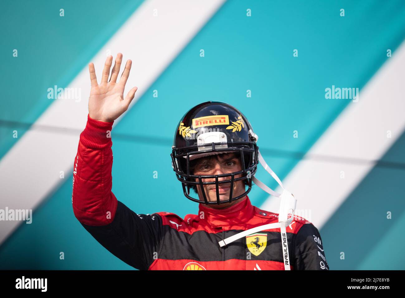 Miami Grand Prix, Sunday 8th May 2022. Carlos Sainz Jr (ESP) Ferrari ...