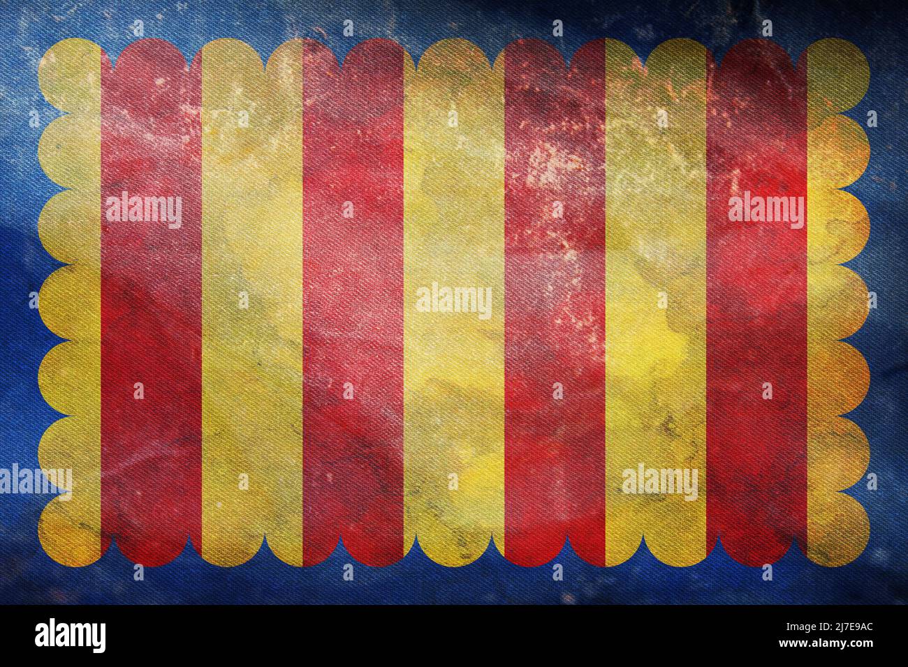 Top view of retro flag Westerlo, Belgium with grunge texture. Belgian ...