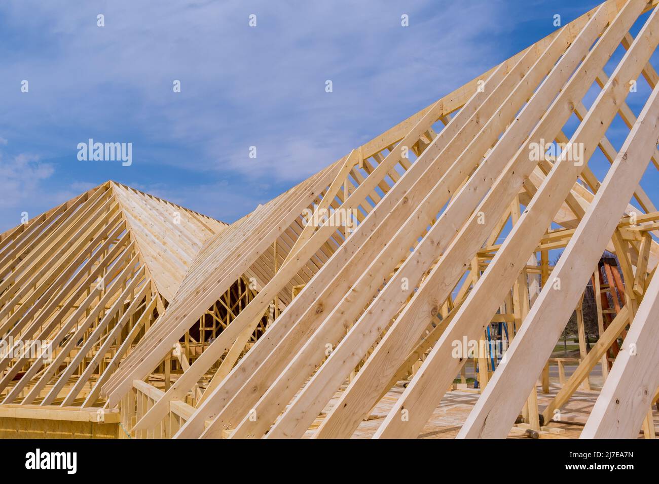 The construction of wooden roof a wooden roofing overlap construction ...