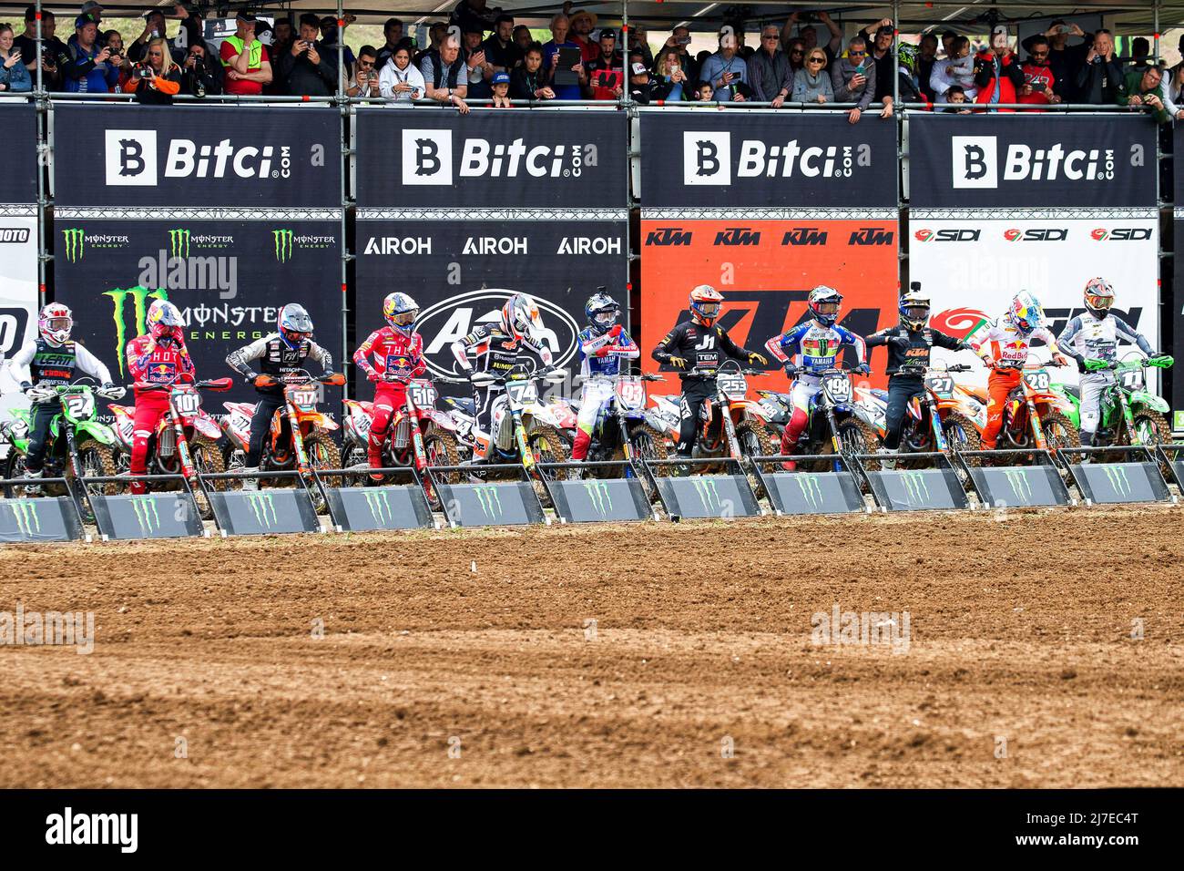 Maggiora Park, Maggiora (NO), Italy, May 08, 2022, Starting line MX2 ...