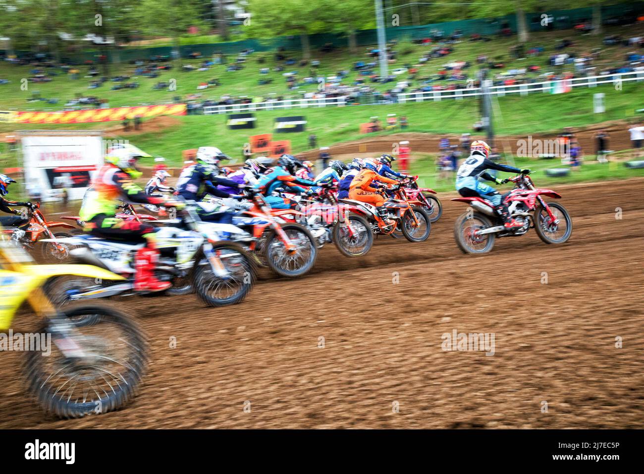 Maggiora Park, Maggiora (NO), Italy, May 08, 2022, Starting MX2 during ...