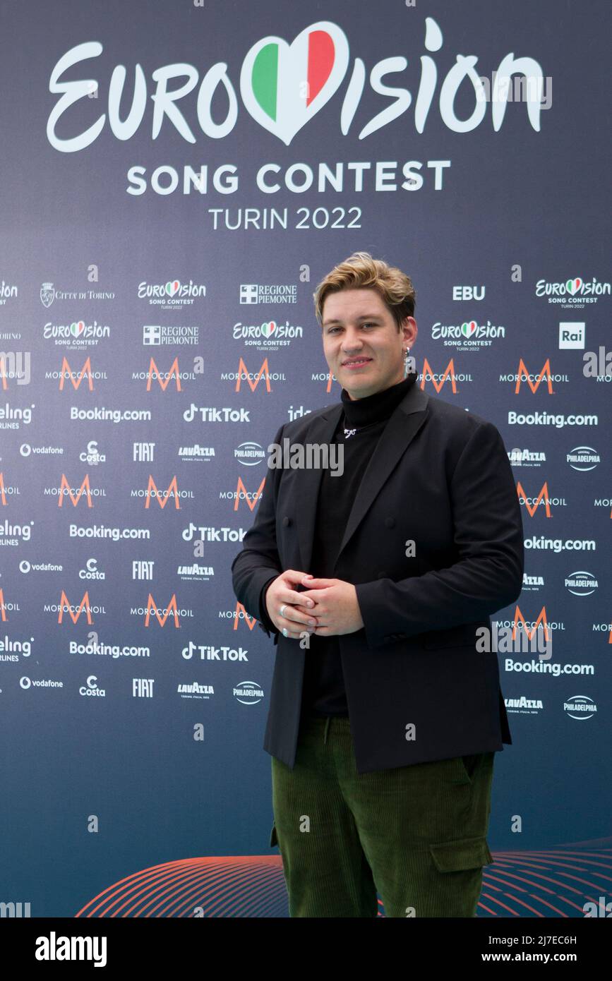 Turin, Italy. 08th May 2022. Swiss singer Marius Bear on Turquoise ...
