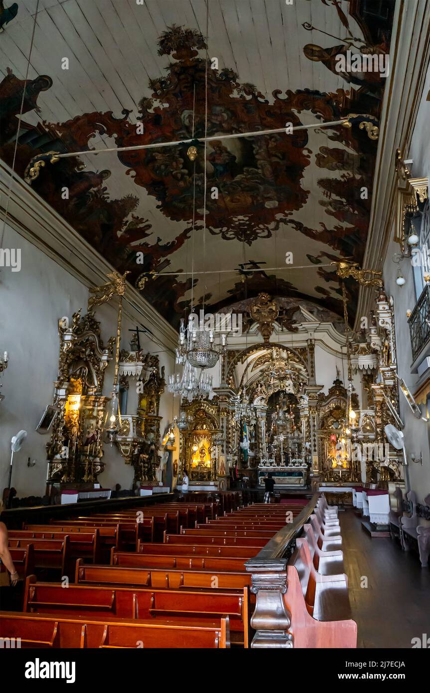 Wide view of Nossa Senhora do Pilar cathedral interior Stock Photo - Alamy