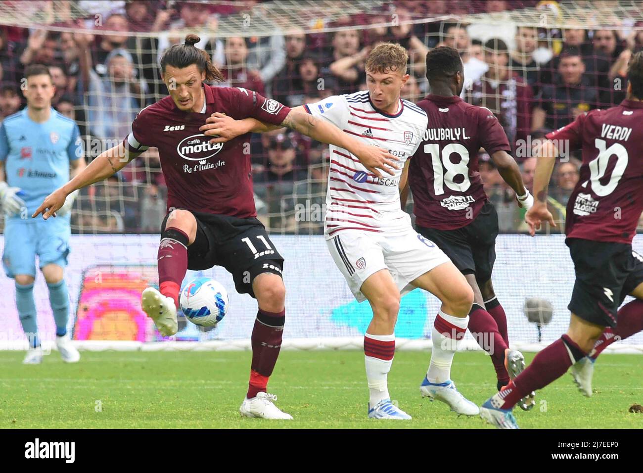 Salerno, Italy, 08/05/2022, Milan Djuric (US Salernitana 1919) and ...
