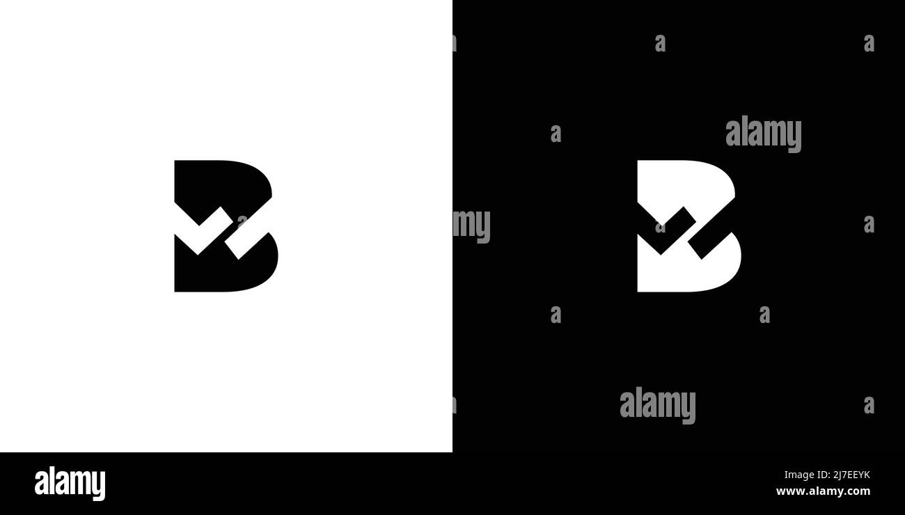 Modern and unique BW letter initial monogram logo design Stock Vector ...