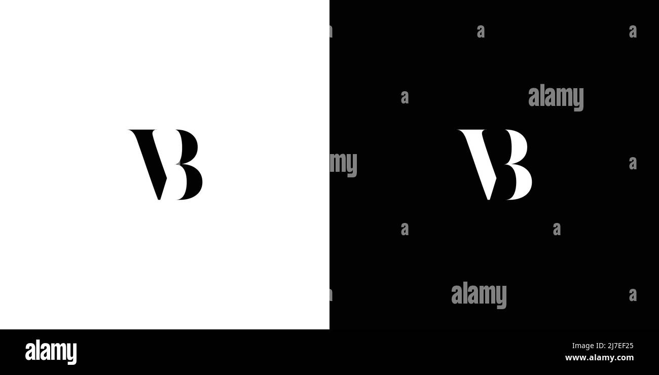 Modern and unique VB letter initial monogram logo design Stock Vector ...