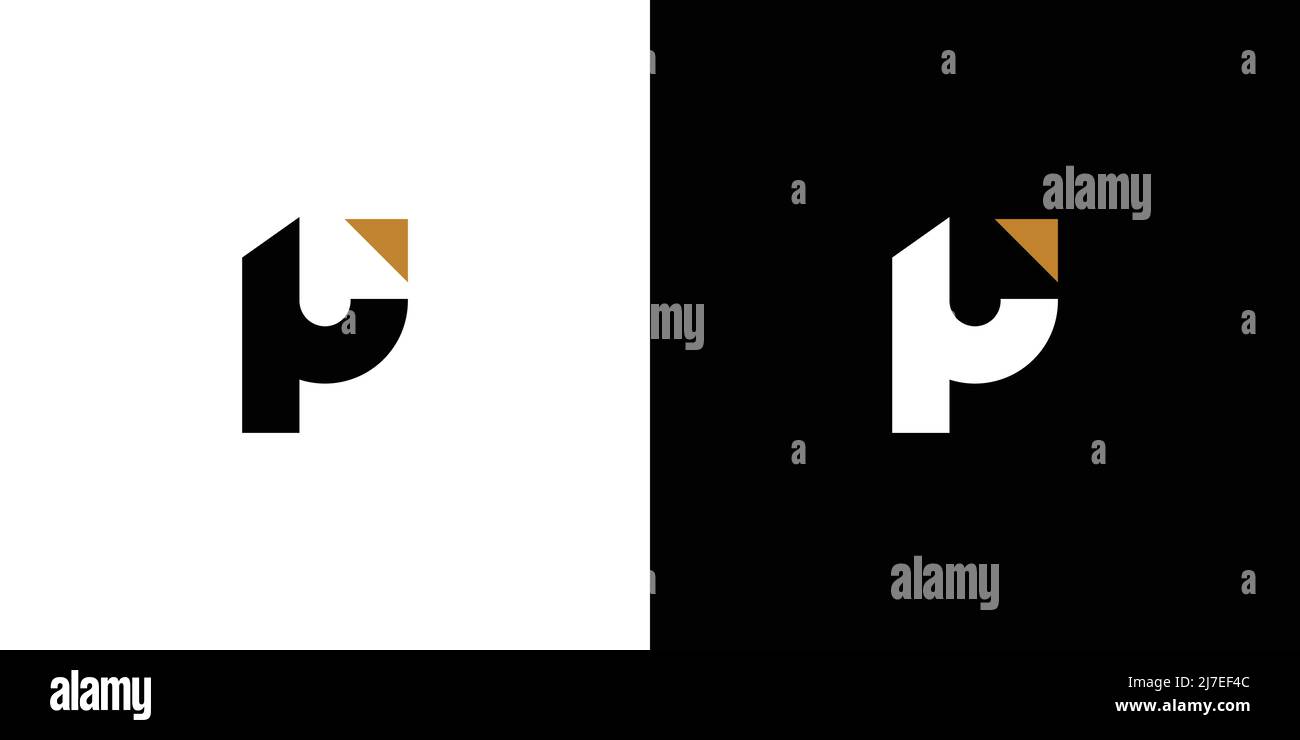 Simple and modern letter P initials logo design 2 Stock Vector Image ...