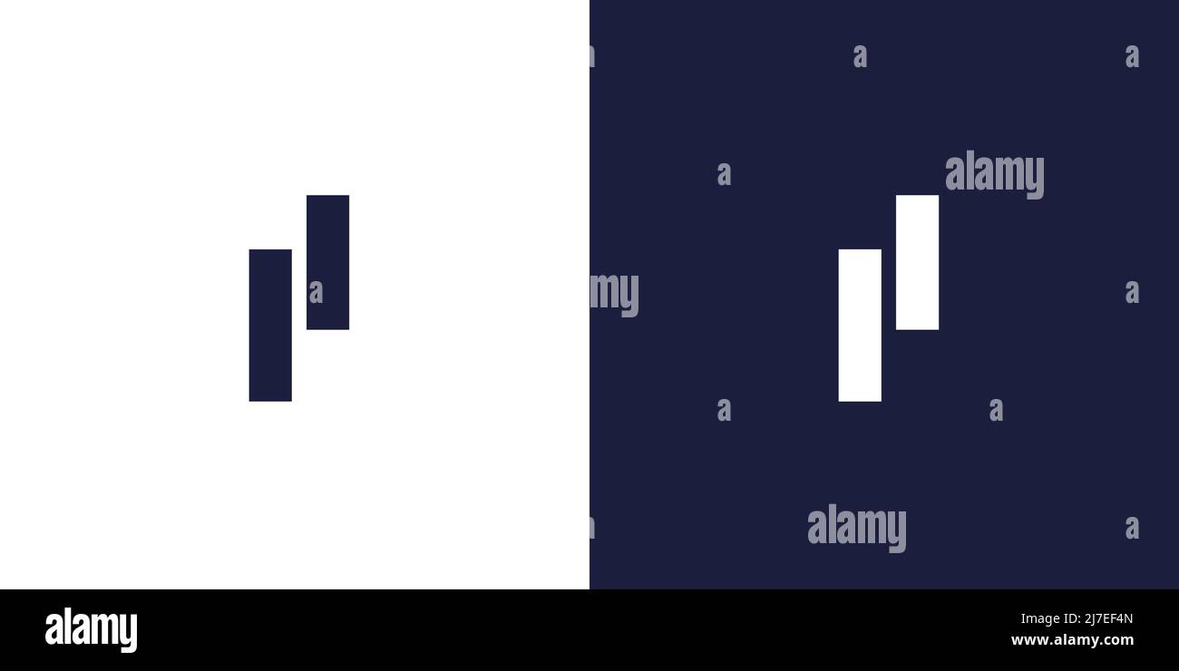 Simple and modern letter P initials logo design 1 Stock Vector Image ...