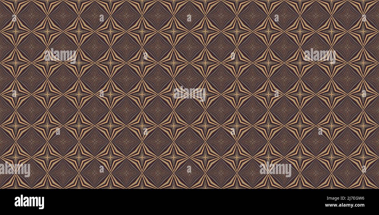 Earthy colours retro sixties geometric seamless border pattern in ...