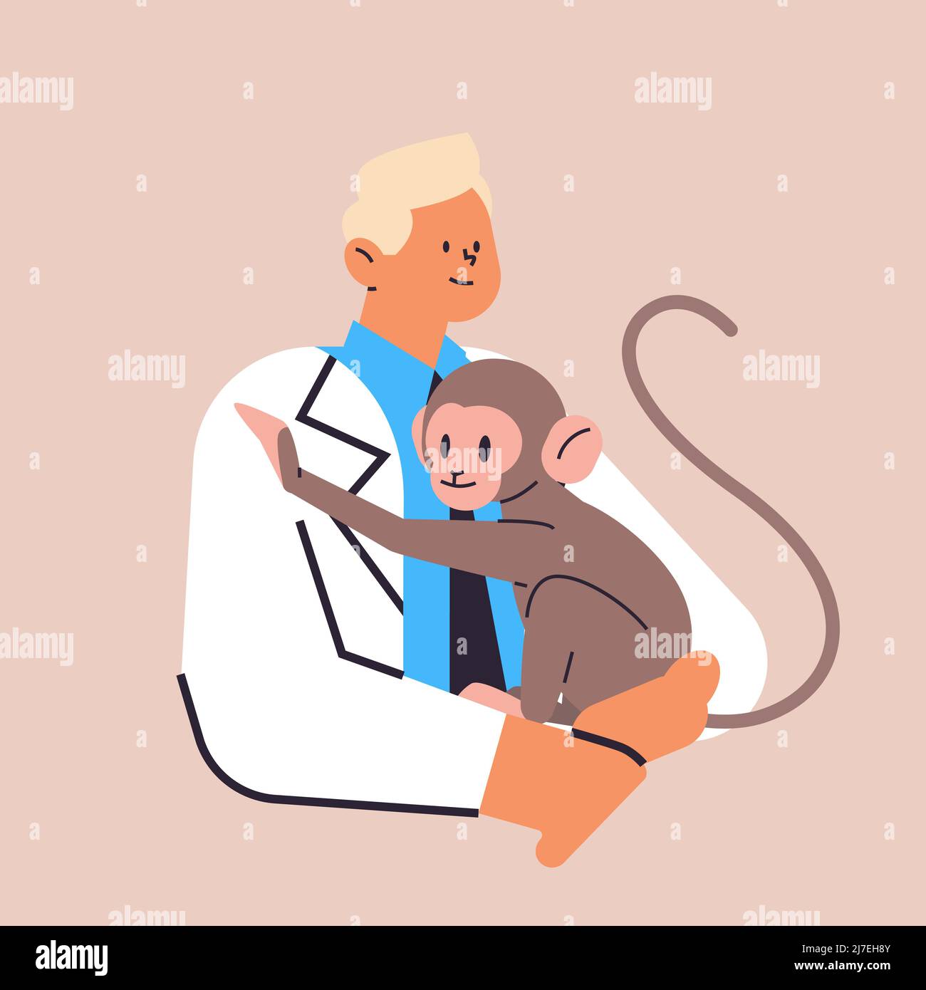 Primate experiments Stock Vector Images - Alamy