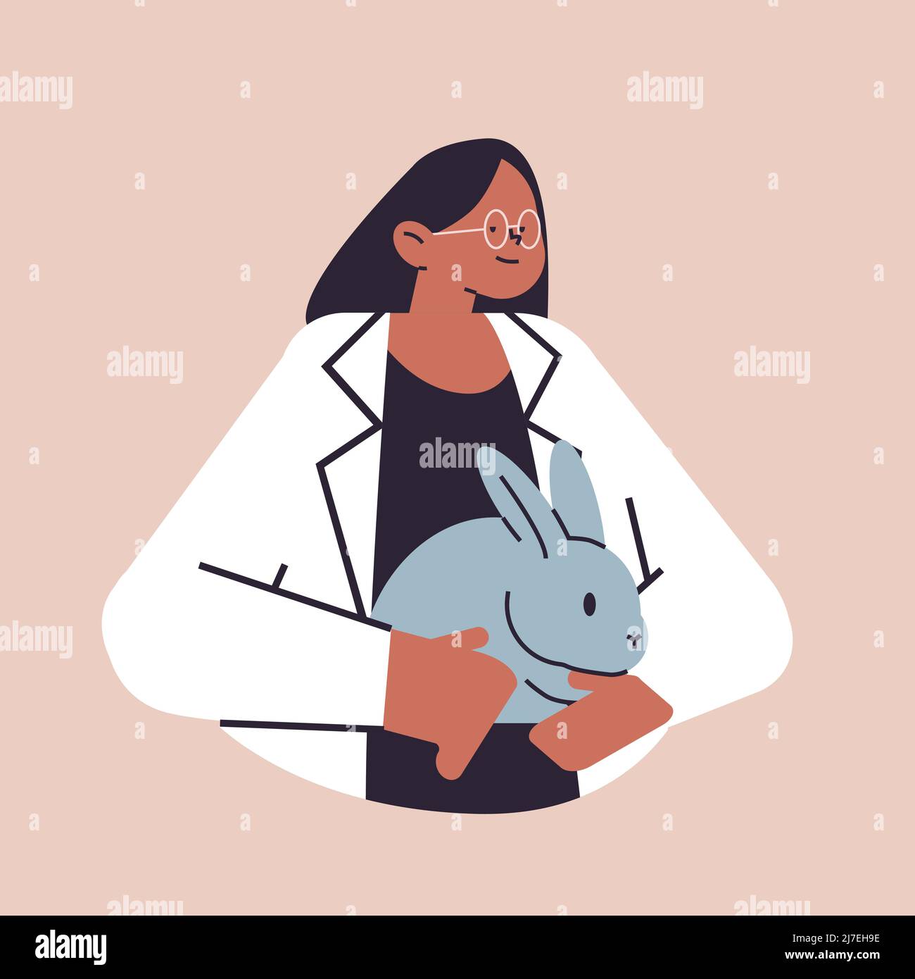 scientist or veterinary worker doing experiments in lab with ...