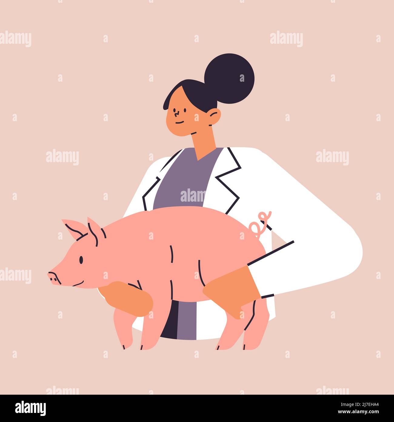 scientist or veterinary worker doing experiments in lab with ...