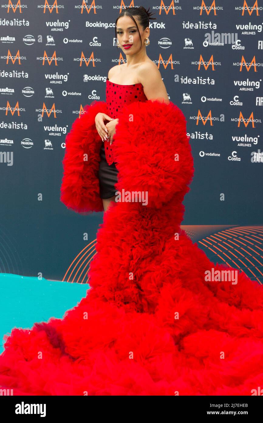 Turin, Italy. 08th May 2022. Spanish singer Chanel (Chanel Terrero) on ...