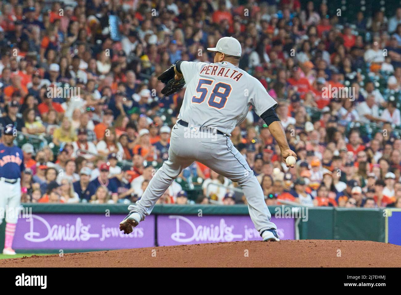 May 8 2022: Detroit pitcher Wily Peralta (58) throws a pitch during the ...