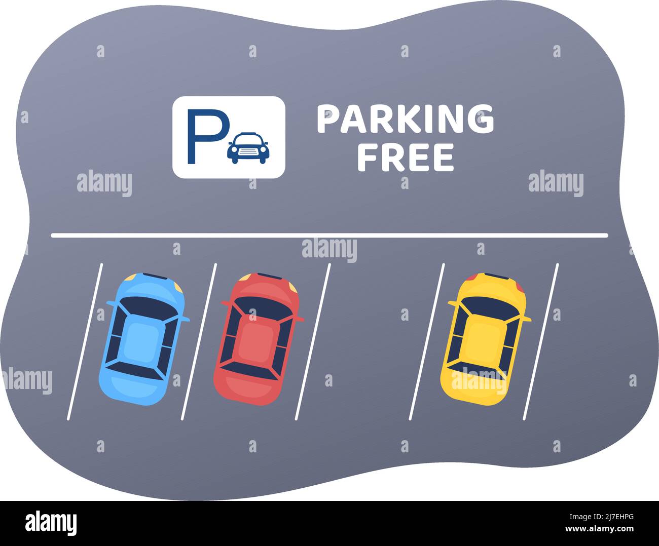 Valet Parking with Ticket Image and Multiple Cars on Public Car Park in ...