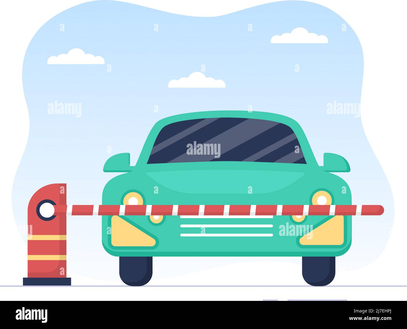 Valet Parking with Ticket Image and Multiple Cars on Public Car Park in ...