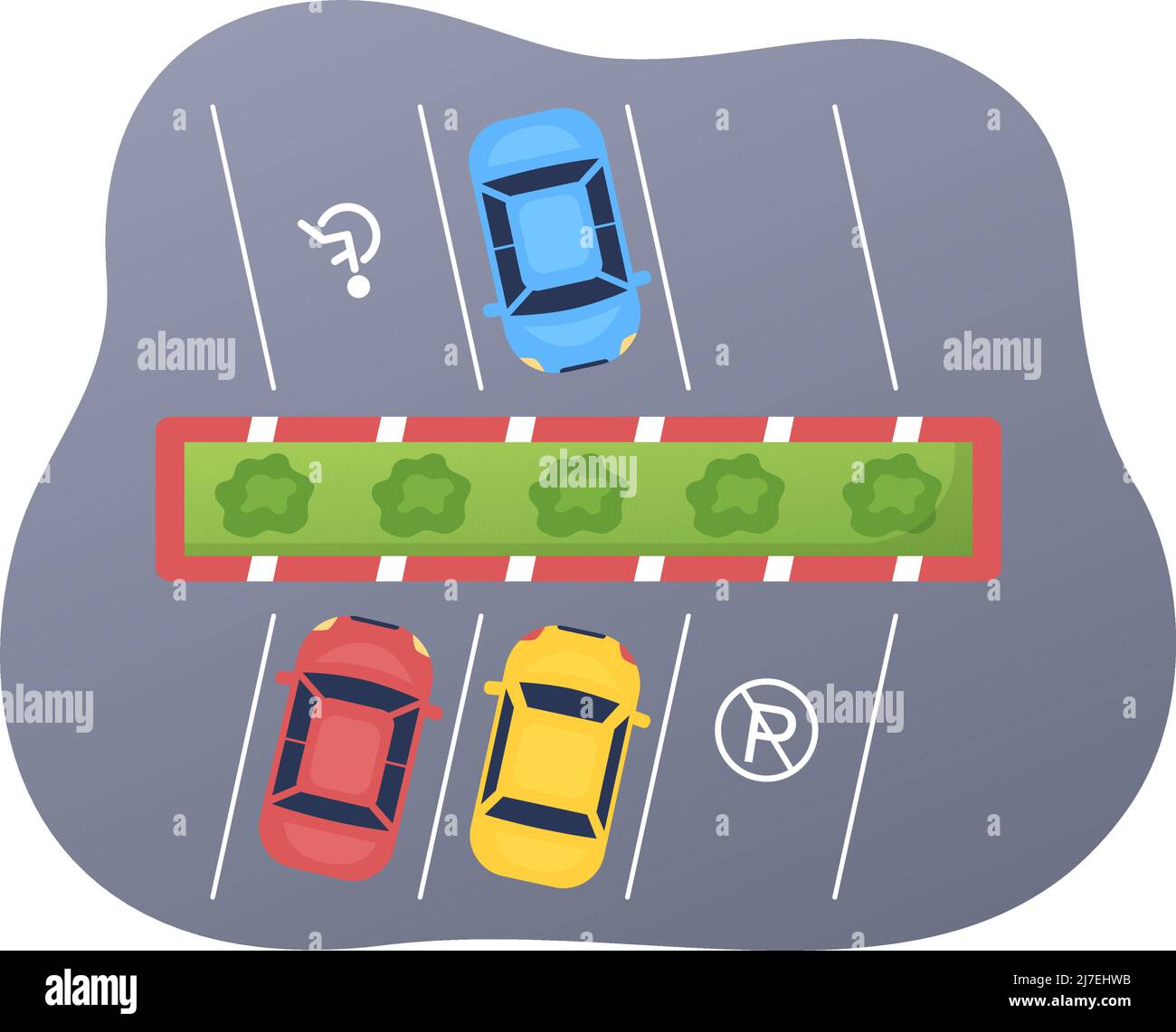 Valet Parking with Ticket Image and Multiple Cars on Public Car Park in ...