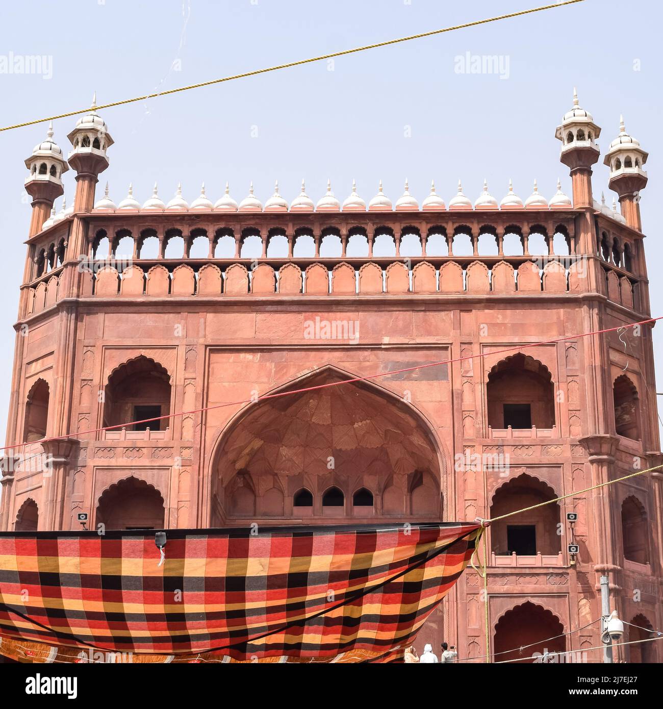 Architectural detail of Jama Masjid Mosque, Old Delhi, India, The ...