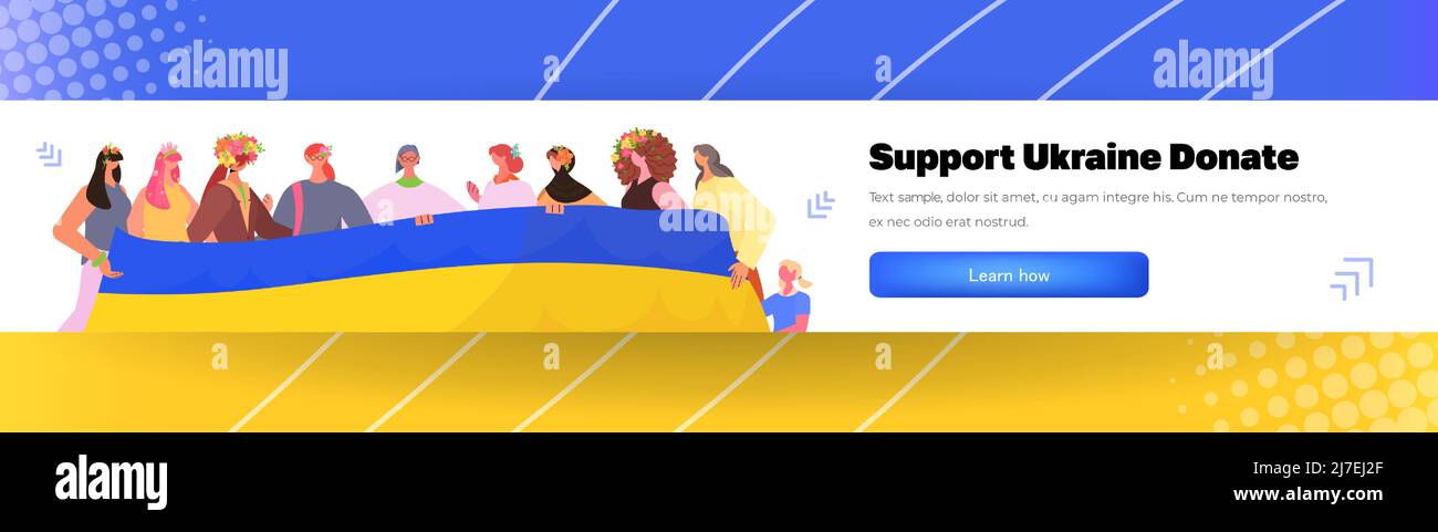 mix race protesters holding Ukrainian flag pray for Ukraine peace save ...