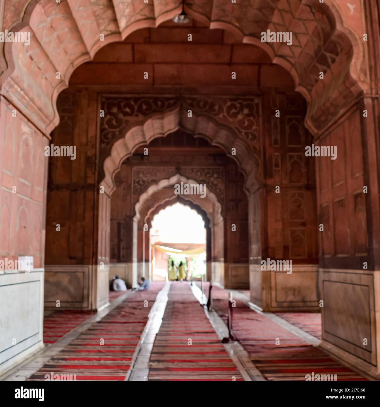 Architectural detail of Jama Masjid Mosque, Old Delhi, India, The ...