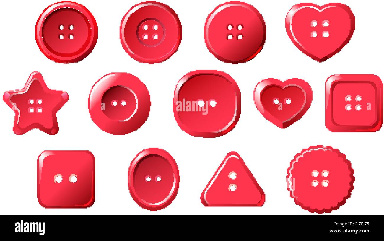 Set of button in different shapes illustration Stock Vector Image & Art ...