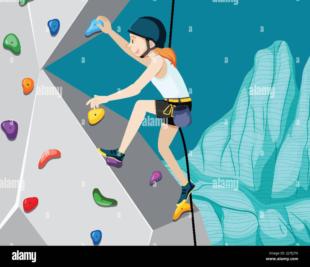 Indoor Rock Climbing Vector