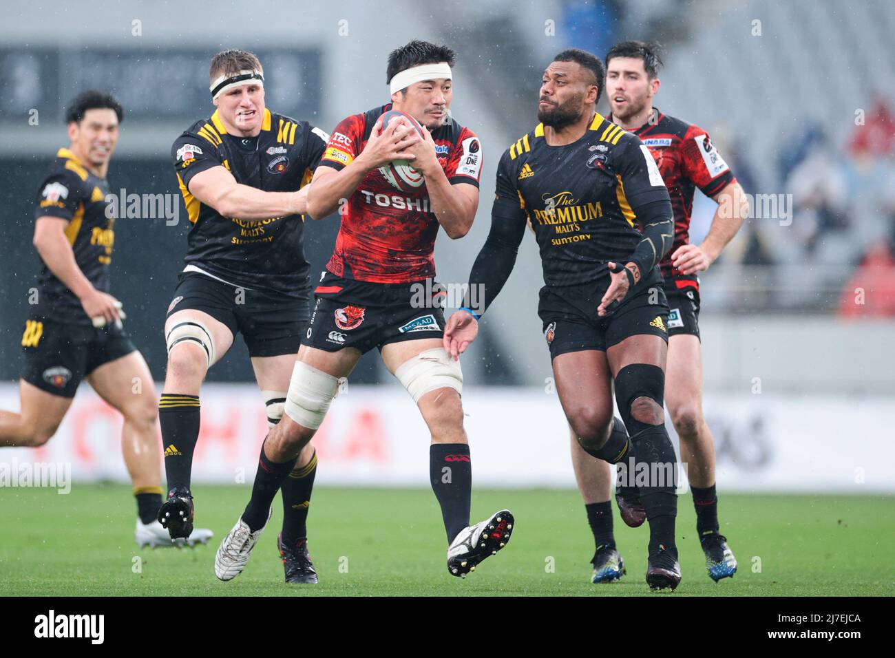 (L-R) Tom Sanders, Hiroki Yamamoto, Samu Kerevi, MAY 1, 2022 - Rugby ...