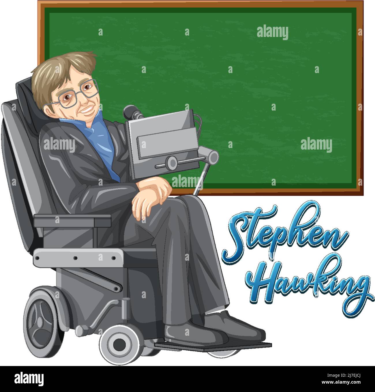 Stephen Hawking cartoon character illustration Stock Vector Image & Art ...