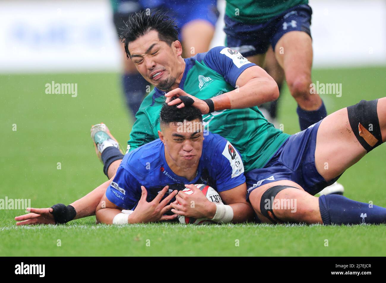 (Top-Bottom) Taku Hirosawa (NEC), Semisi Tupou, MAY 1, 2022 - Rugby ...