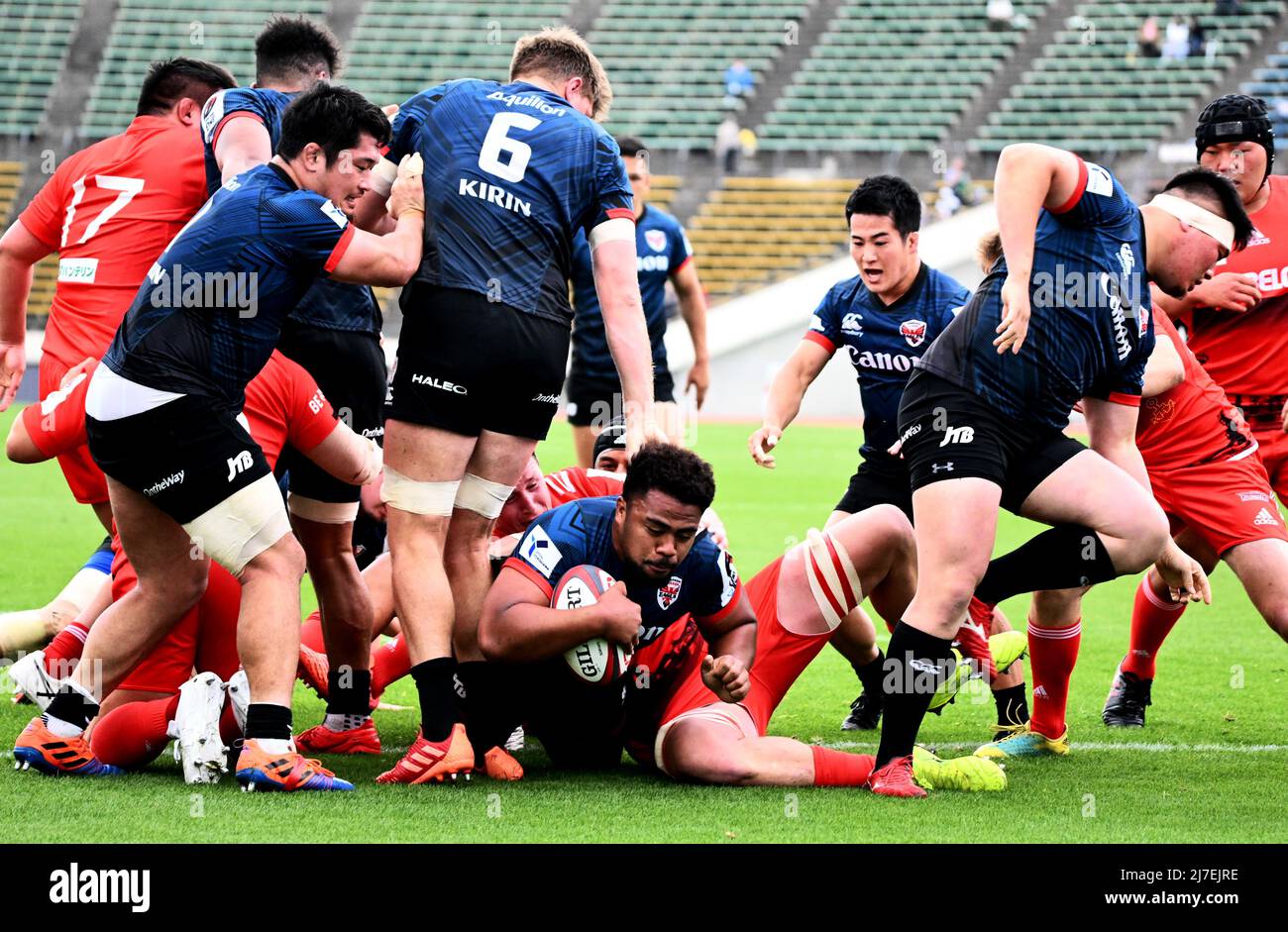Sione Halasili, MAY 1, 2022 - Rugby : 2022 Japan Rugby League One match ...