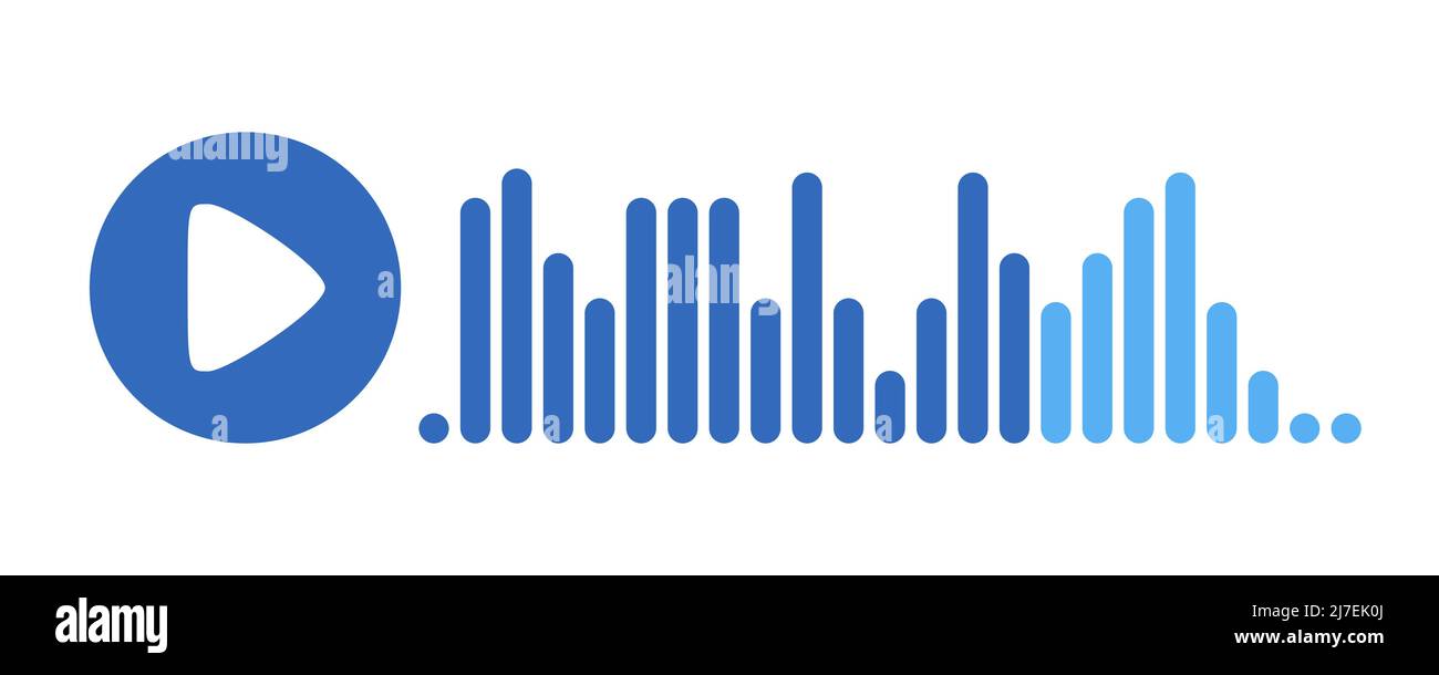 Recording of audio message template. UI element of audio record for ...