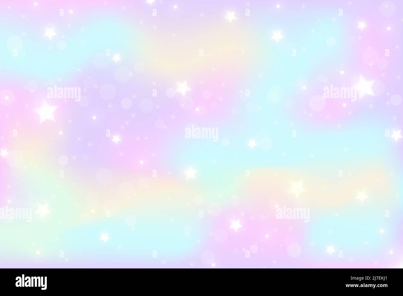 Rainbow fantasy background. Holographic illustration in pastel colors ...