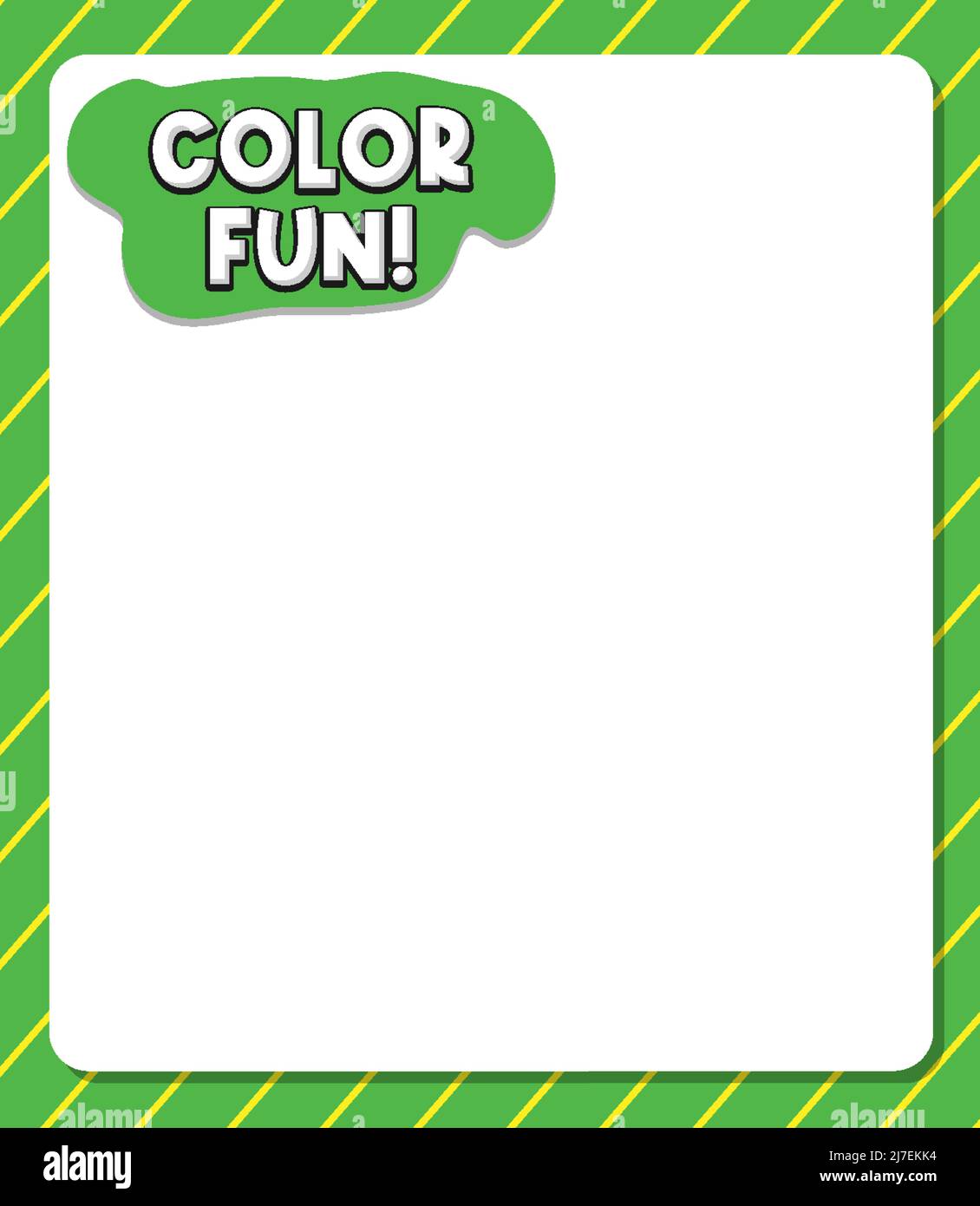 Worksheets template with color fun! text illustration Stock Vector ...