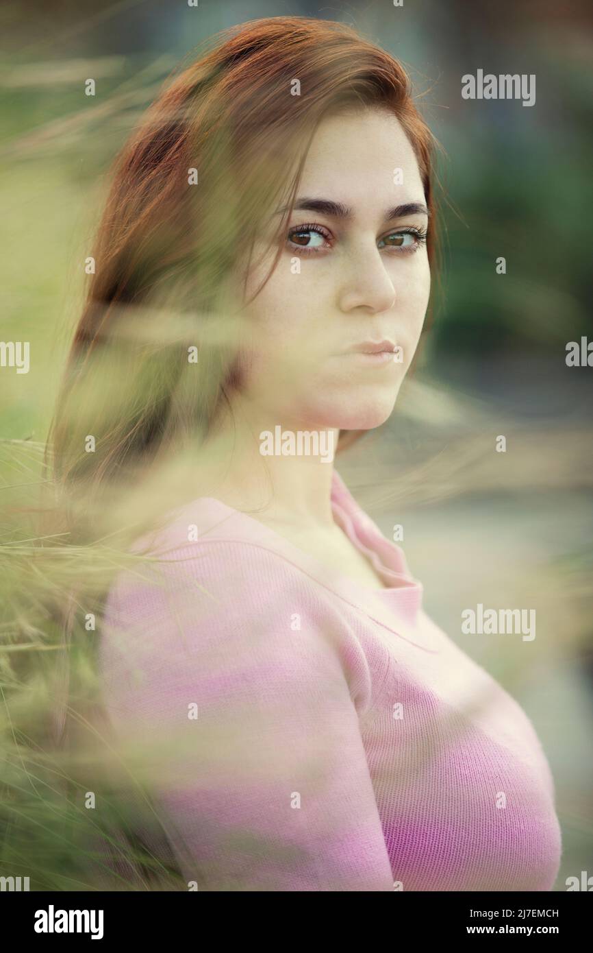 Beautiful woman outdoors Stock Photo - Alamy