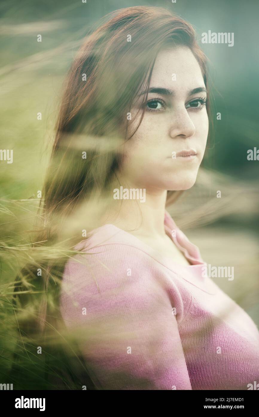 Beautiful woman outdoors Stock Photo - Alamy
