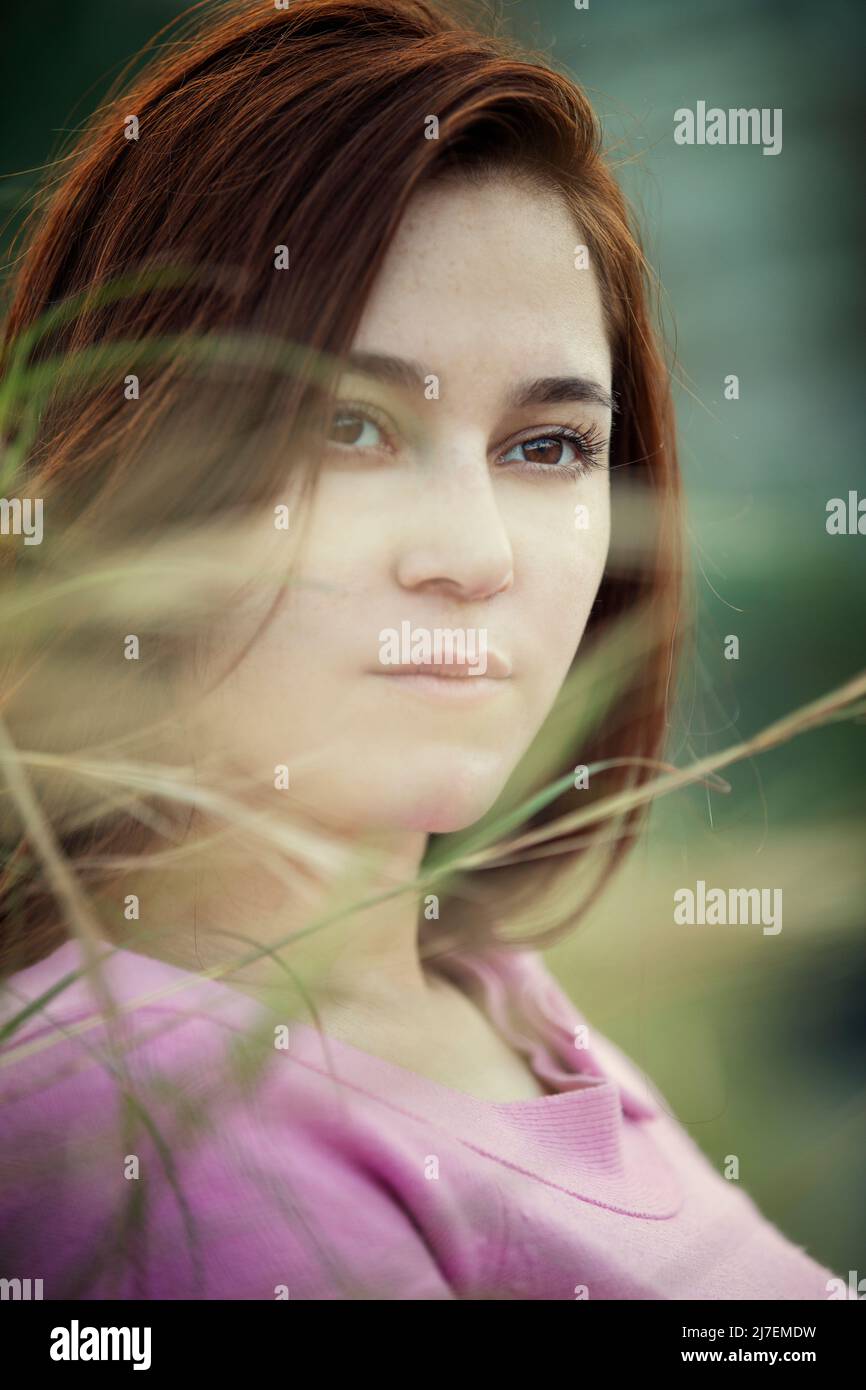 Beautiful woman outdoors Stock Photo - Alamy