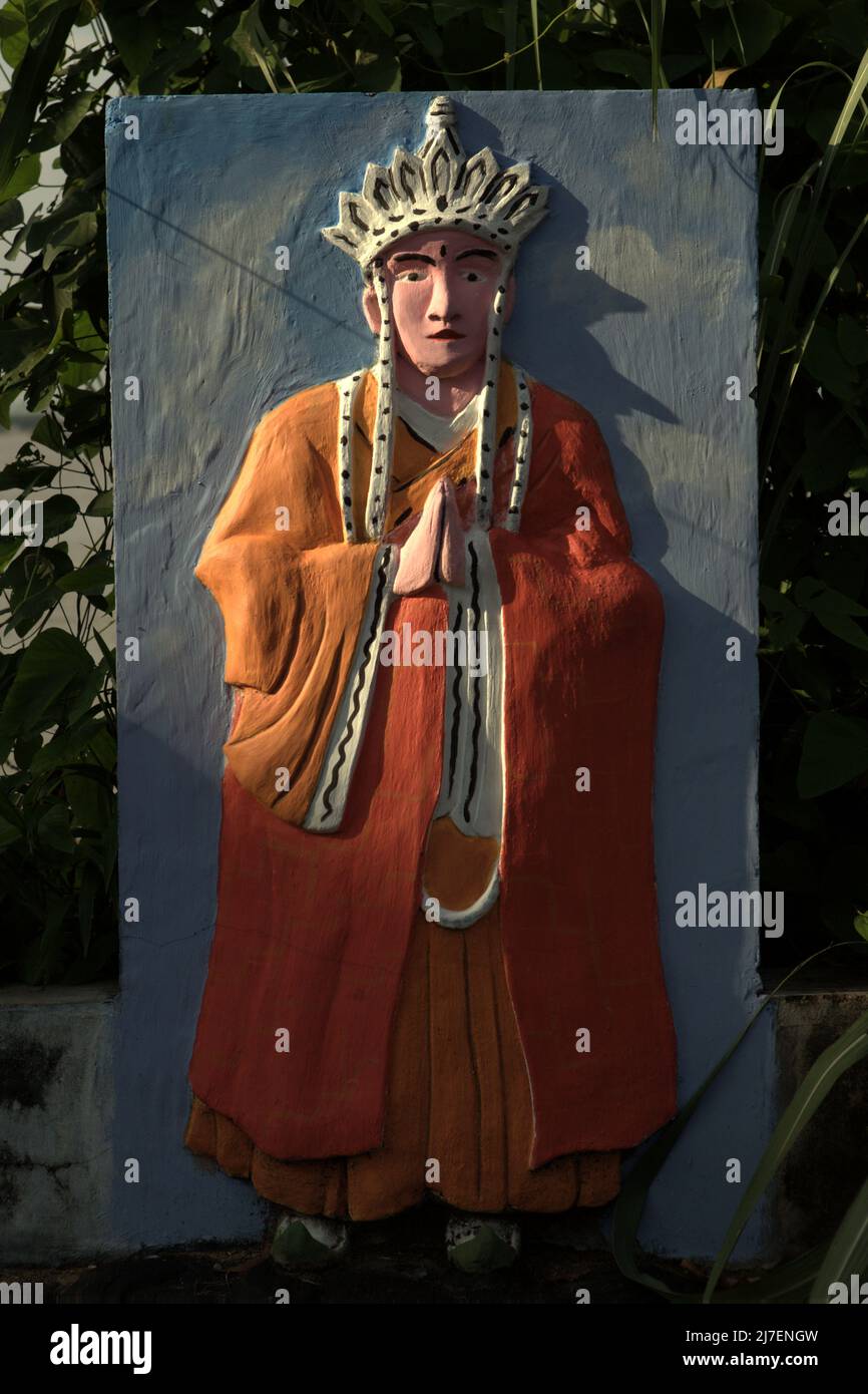 A relief of Taoist deity at Pulo Kemaro (Kemaro island) temple complex ...