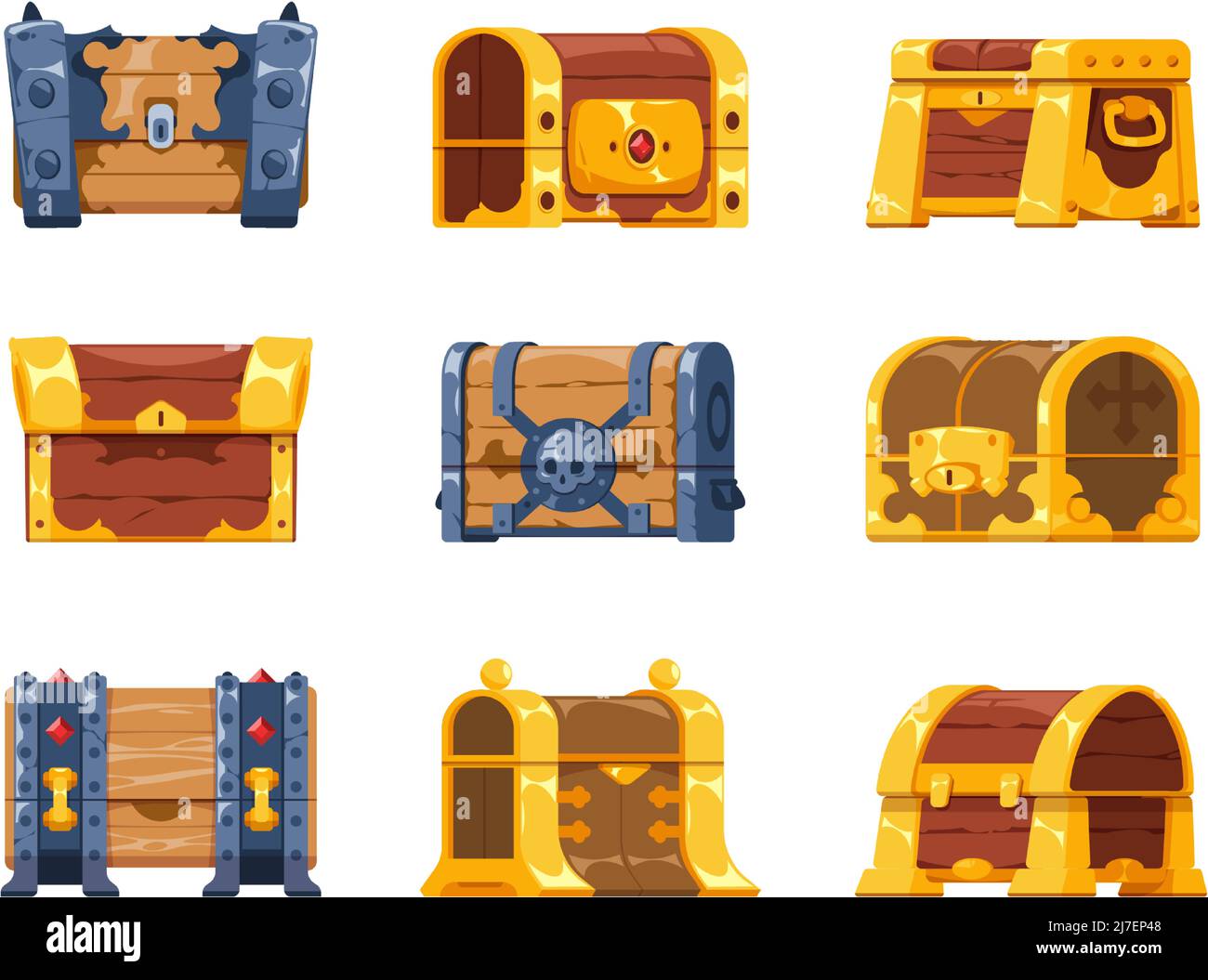 Cartoon treasure chest hi-res stock photography and images - Alamy