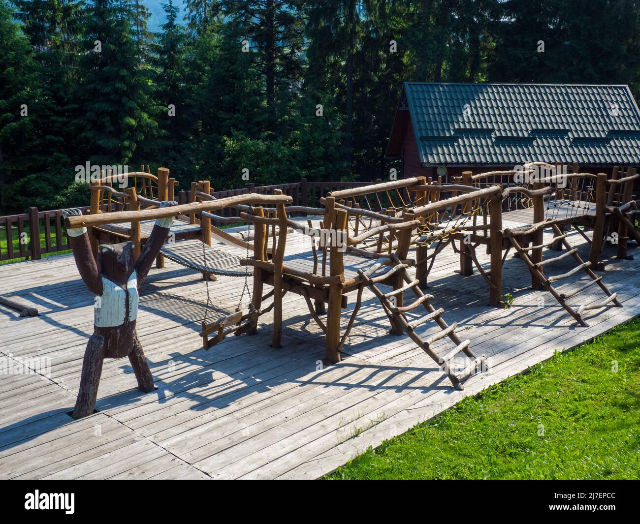 Wooden children area for play Stock Photo - Alamy