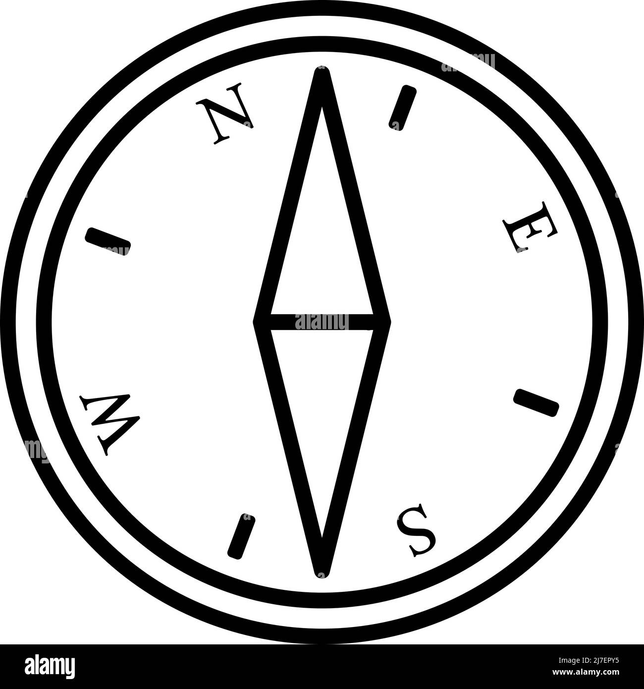 Icon Of Compass. Bold outline design with editable stroke width. Vector ...