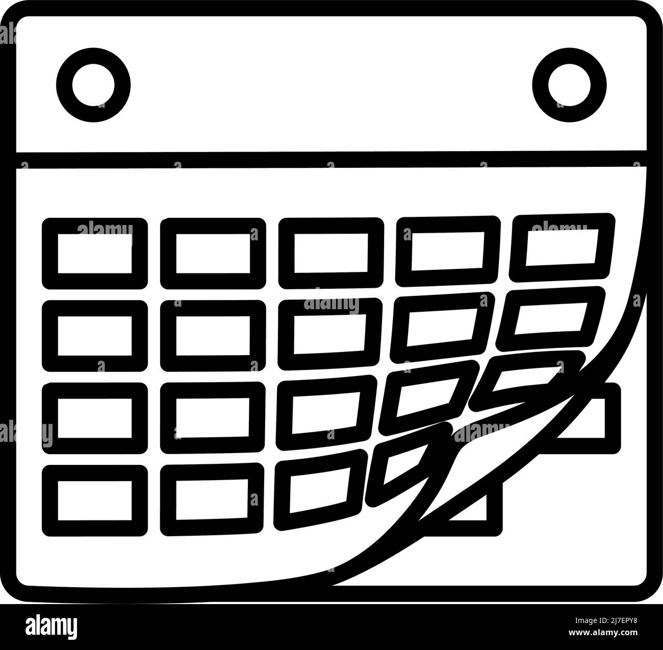 Icon Of Calendar. Bold outline design with editable stroke width ...