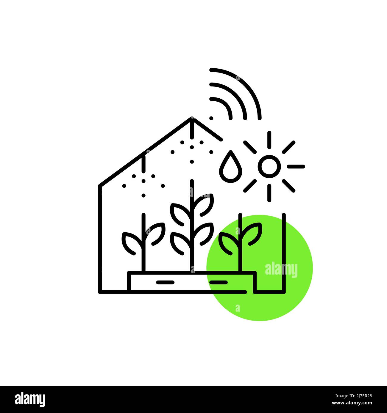 Smart farming greenhouse with automatic humidity and temperature ...
