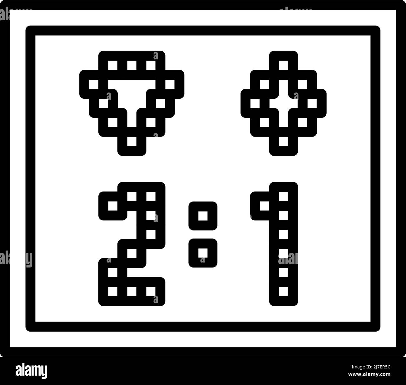 Icon Of Football Scoreboard. Bold outline design with editable stroke width. Vector Illustration ...